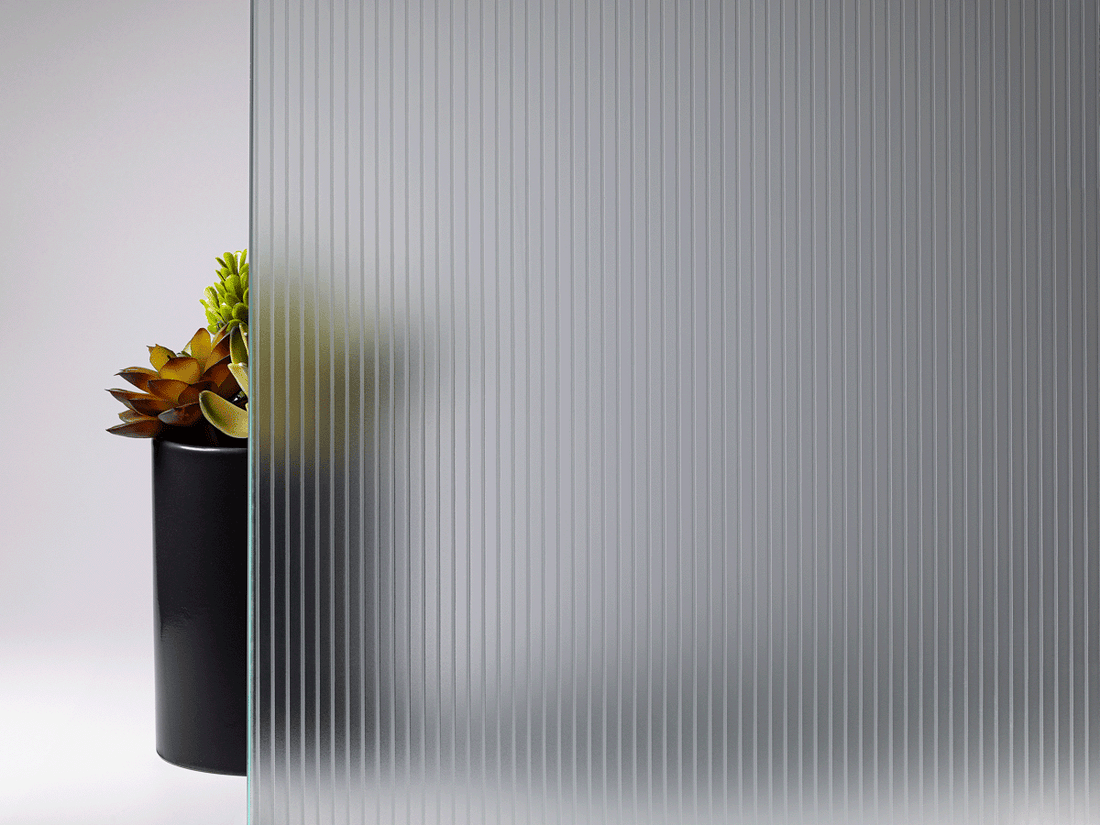 Ribbed Acid Etched 10mm – Architectural Glass