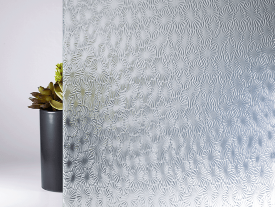 Floralite Laminated to Novomat – Architectural Glass