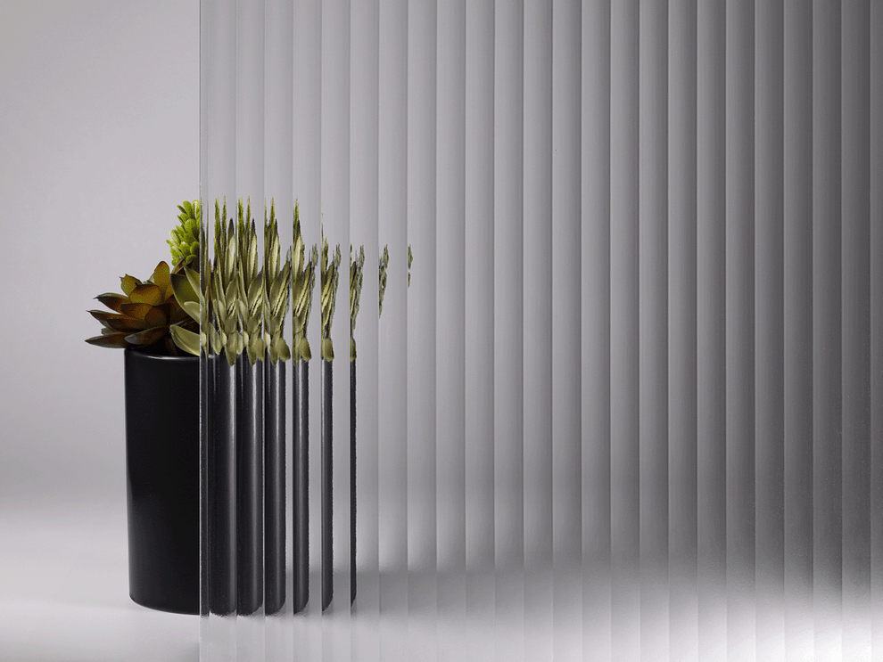 1/2" Reeded 4mm Sample – Architectural Glass