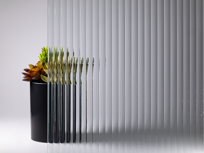 1/2" Reeded Low Iron 12mm Sample – Architectural Glass