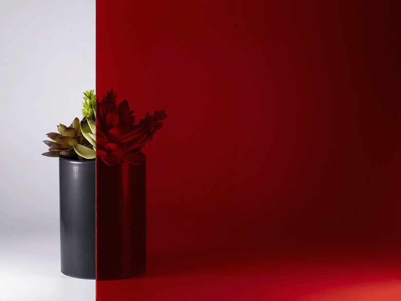 Red Laminated Clear Glass – Architectural Glass