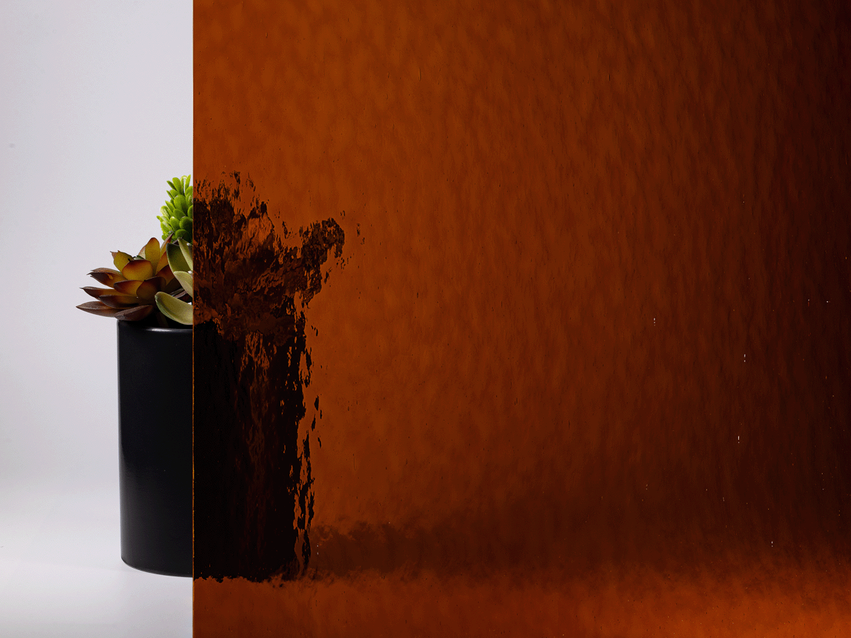 Dark Amber Rough Rolled 3mm – Architectural Glass
